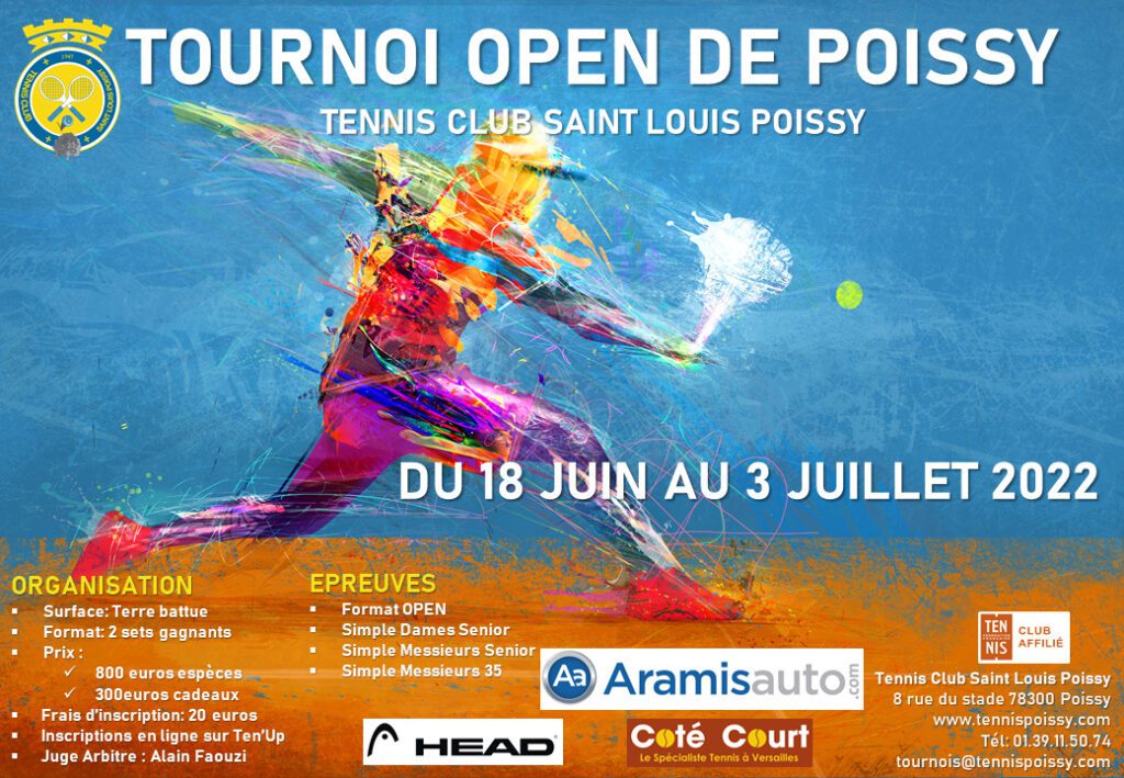 Tournois à venir au TCSLP – Tennis Club Saint Louis Poissy